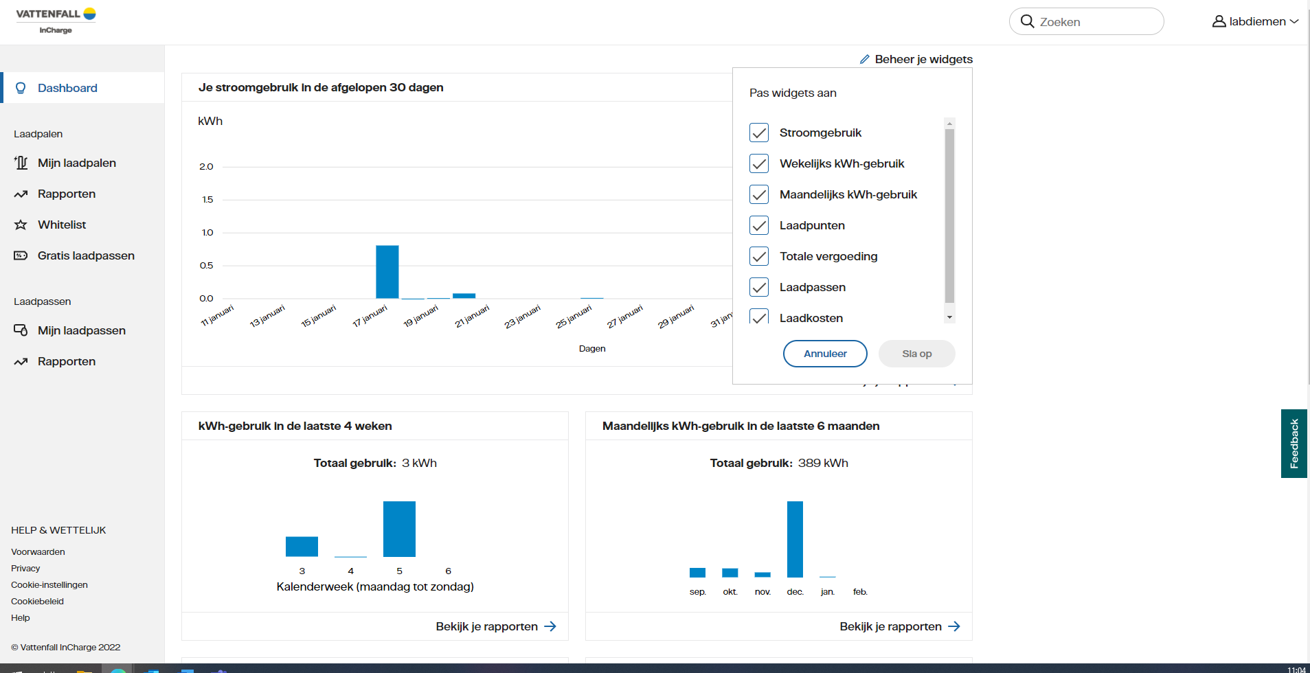 Handleiding My InCharge Portal | Vattenfall InCharge